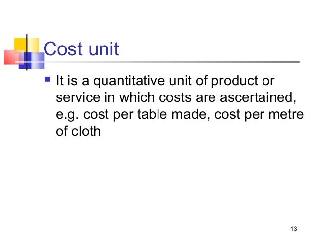 Introduction to cost accounting