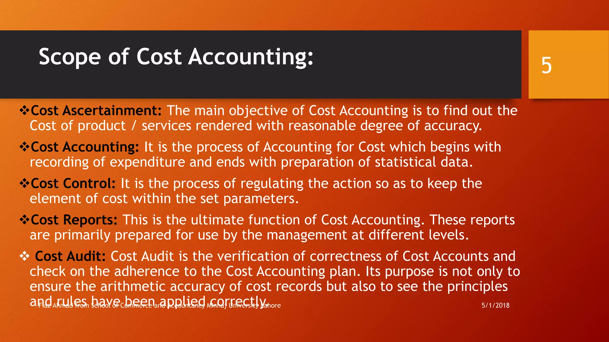 Introduction to cost accounting | PPT