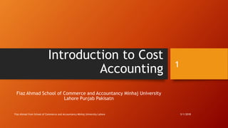 Introduction to cost accounting | PPTX