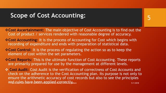 Introduction to cost accounting | PPT
