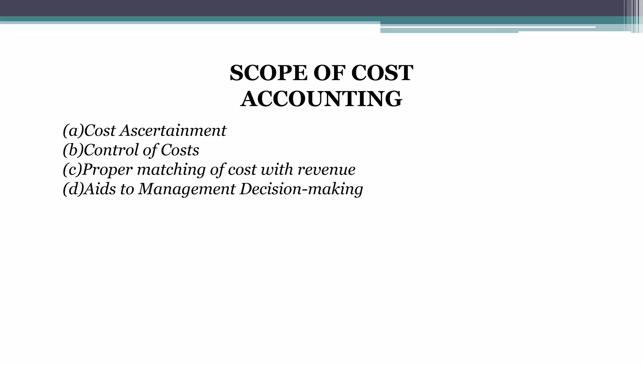 Introduction to Cost Accounting | PPTX | Business Accounting & Finance ...