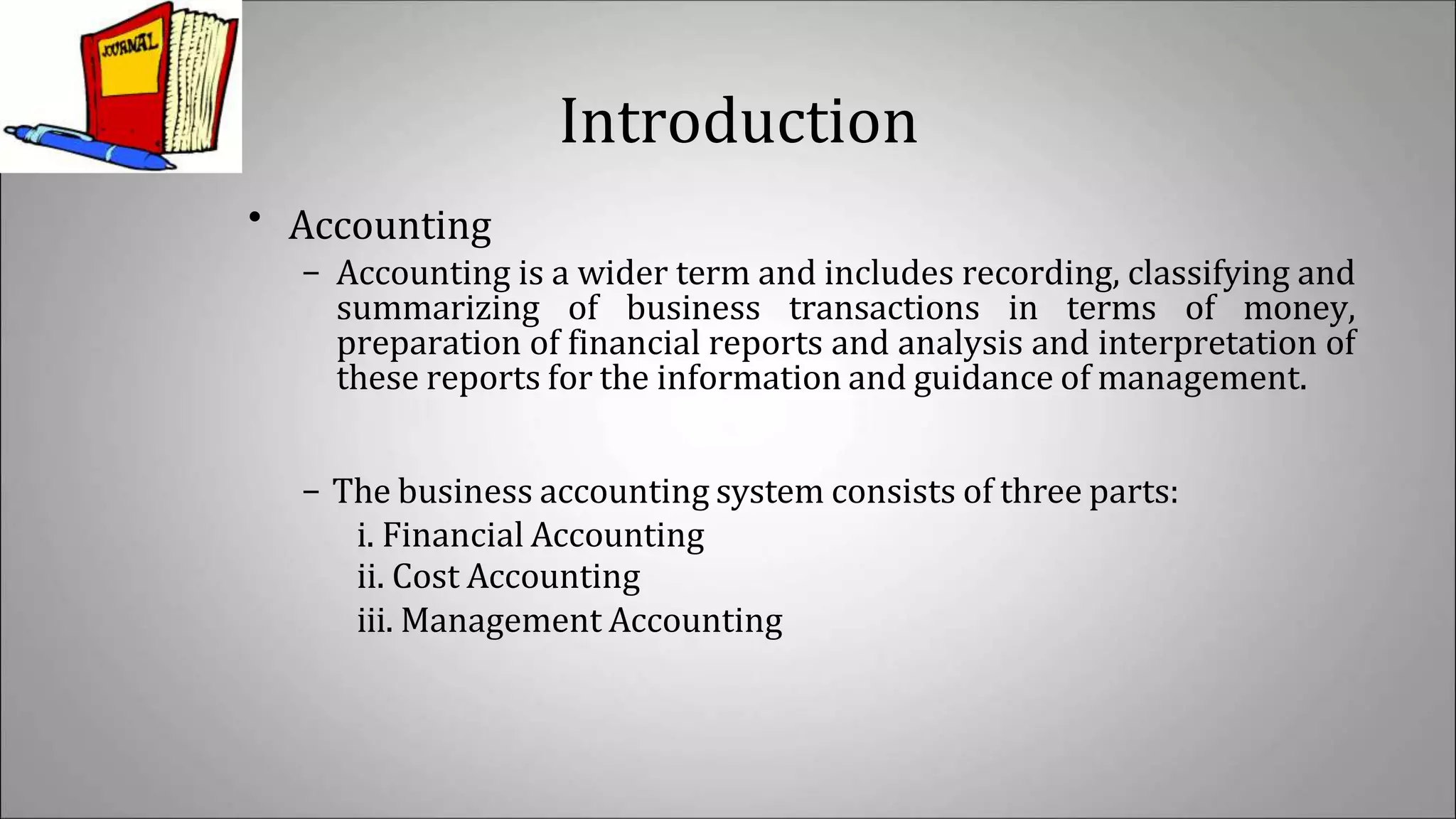 Introduction to cost & management accounting | PPTX