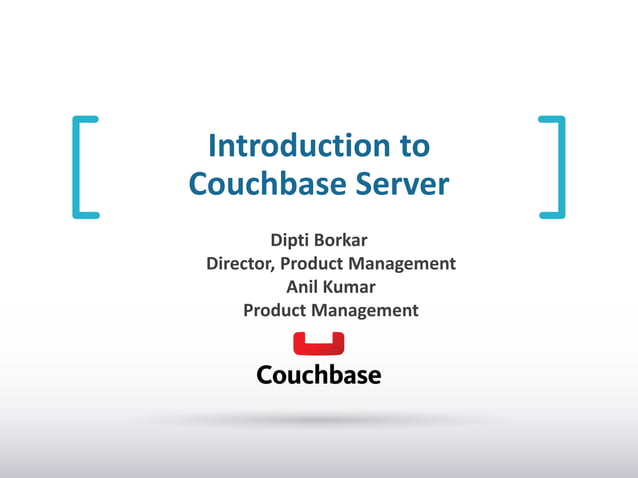 Introduction to couchbase | PPTX