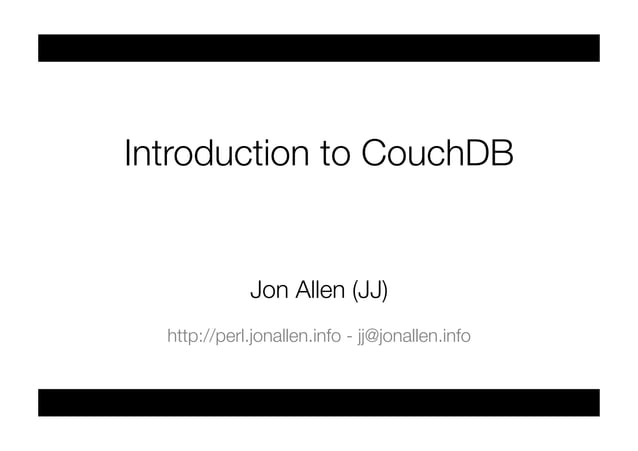 Introduction to couchdb | PPT