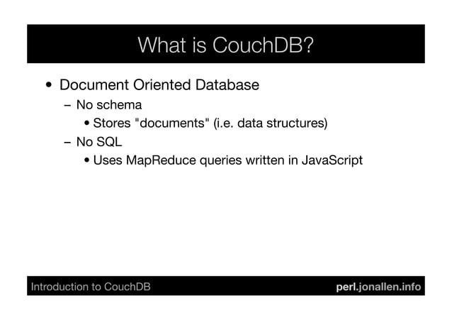 Introduction to couchdb | PPT