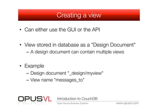 Introduction to CouchDB | PDF | Databases | Computer Software and Applications