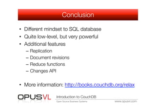 Introduction to CouchDB | PDF | Databases | Computer Software and Applications