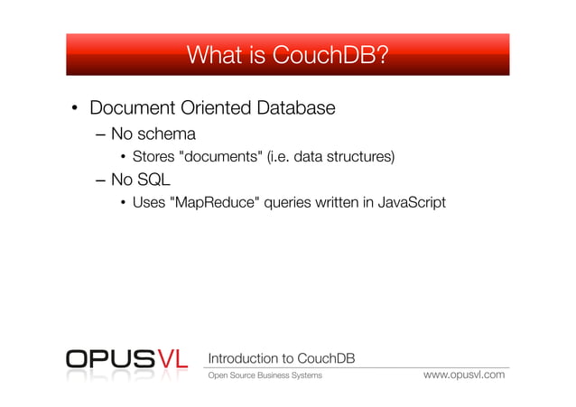 Introduction to CouchDB | PDF | Databases | Computer Software and Applications