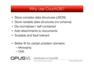 Introduction to CouchDB | PDF | Databases | Computer Software and Applications