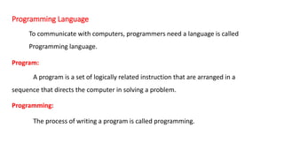 Programming languages | PPT