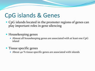 Introduction to CpG island power point presentation | PPTX