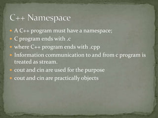 Introduction to c_plus_plus (6) | PPTX | Programming Languages | Computing