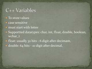 Introduction to c_plus_plus (6) | PPTX