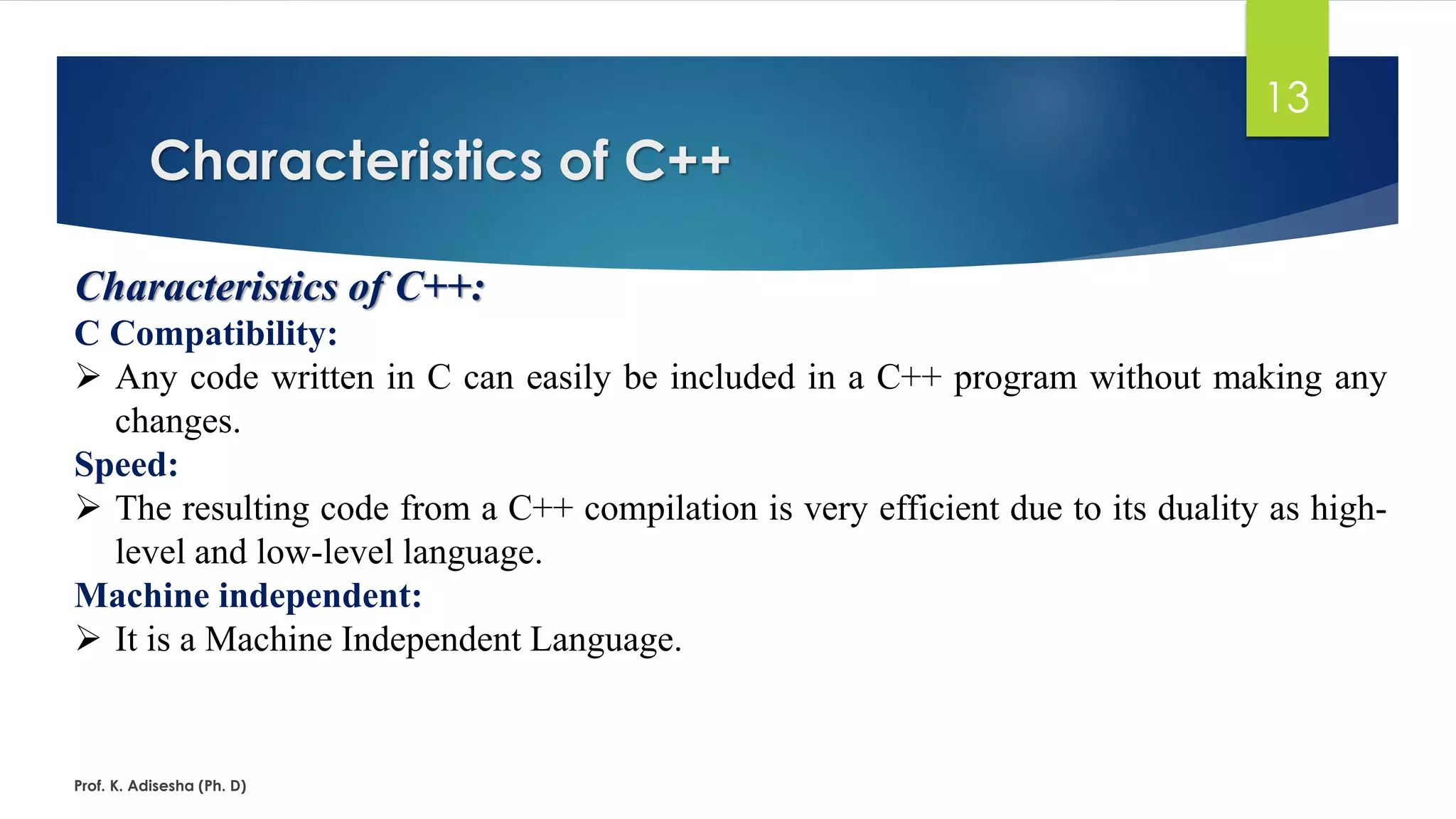 Introduction to c++ ppt 1 | PDF