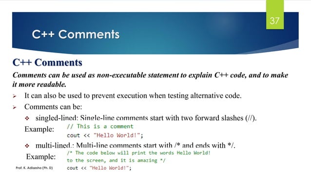 Introduction to c++ ppt 1 | PPT | Free Download