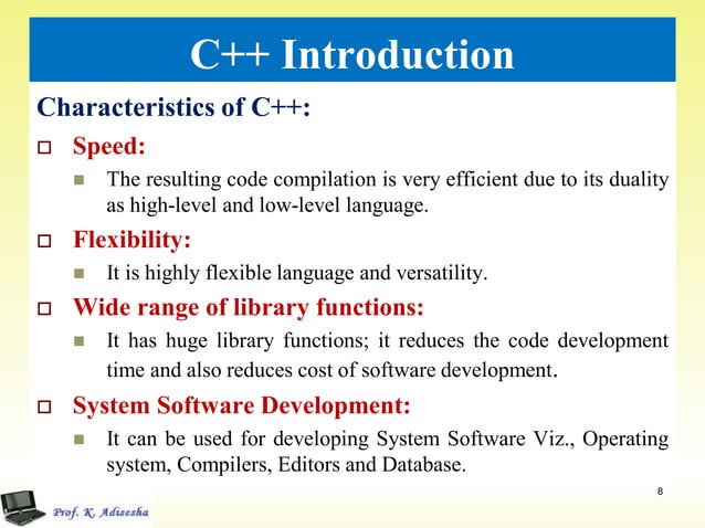Introduction to c++ ppt | PPT