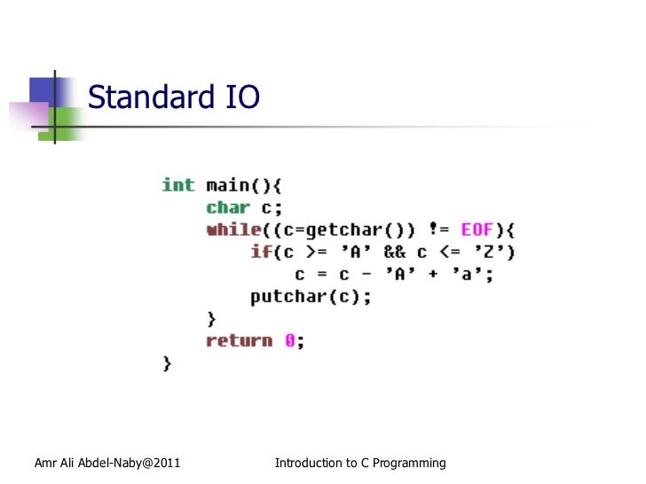 Introduction To C Programming