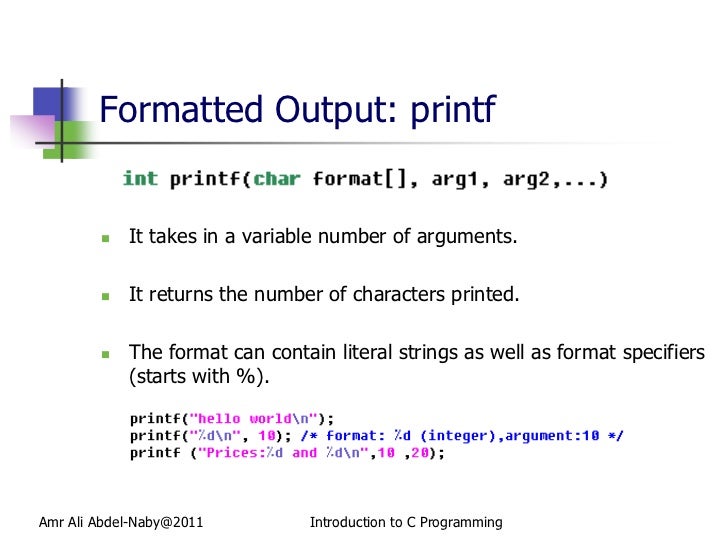 Introduction to C Programming Introduction to C Programming