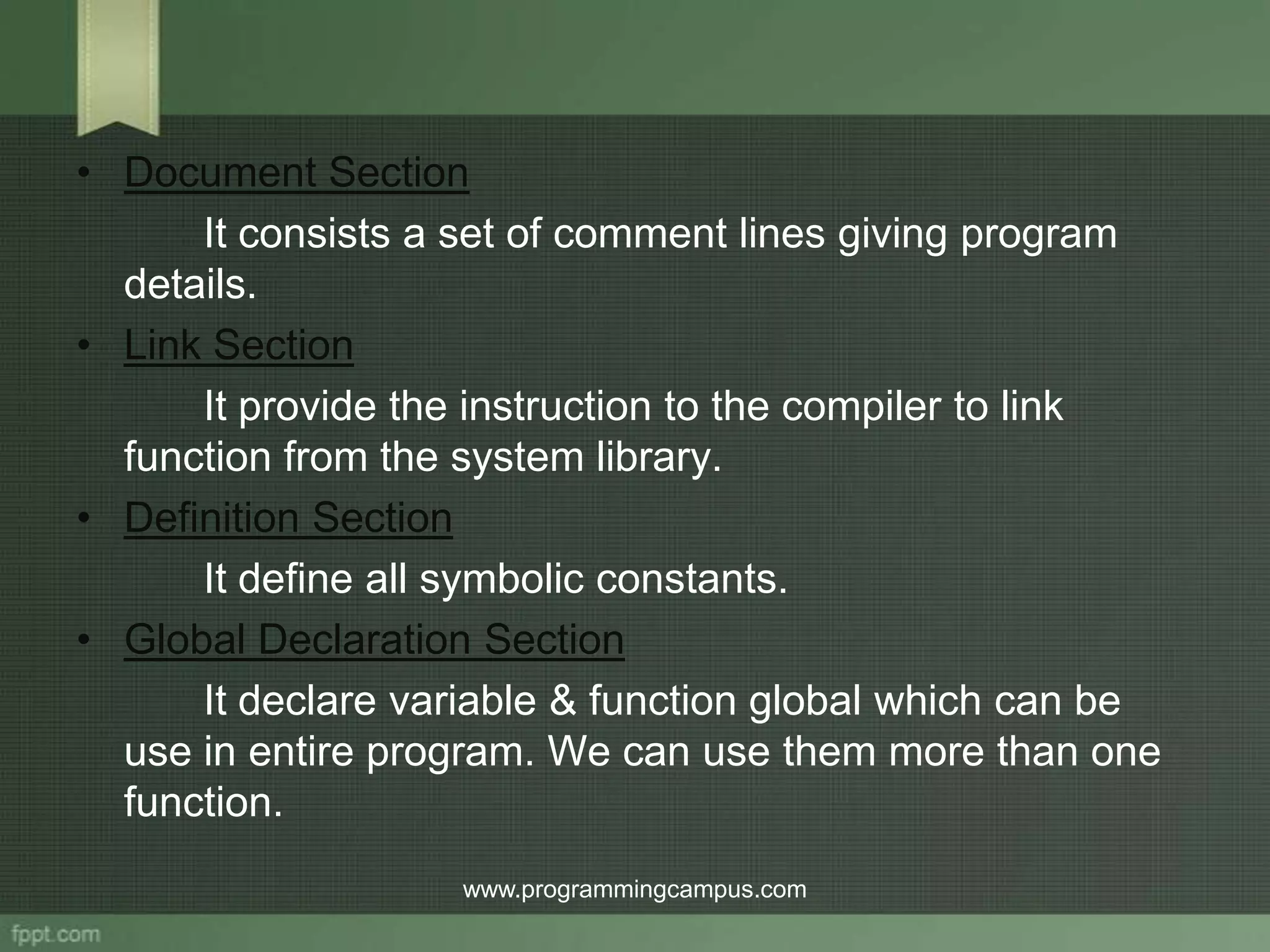 Introduction To C Programming Ppt