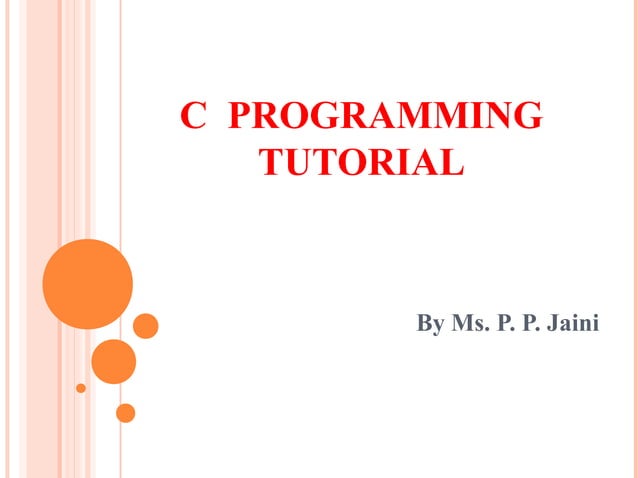 Introduction to c programming | PPT Introduction to c programming | PPT