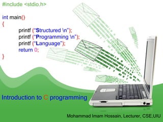 SPL 3 | Introduction to C programming | PPT