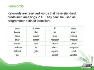 SPL 3 | Introduction to C programming | PPT