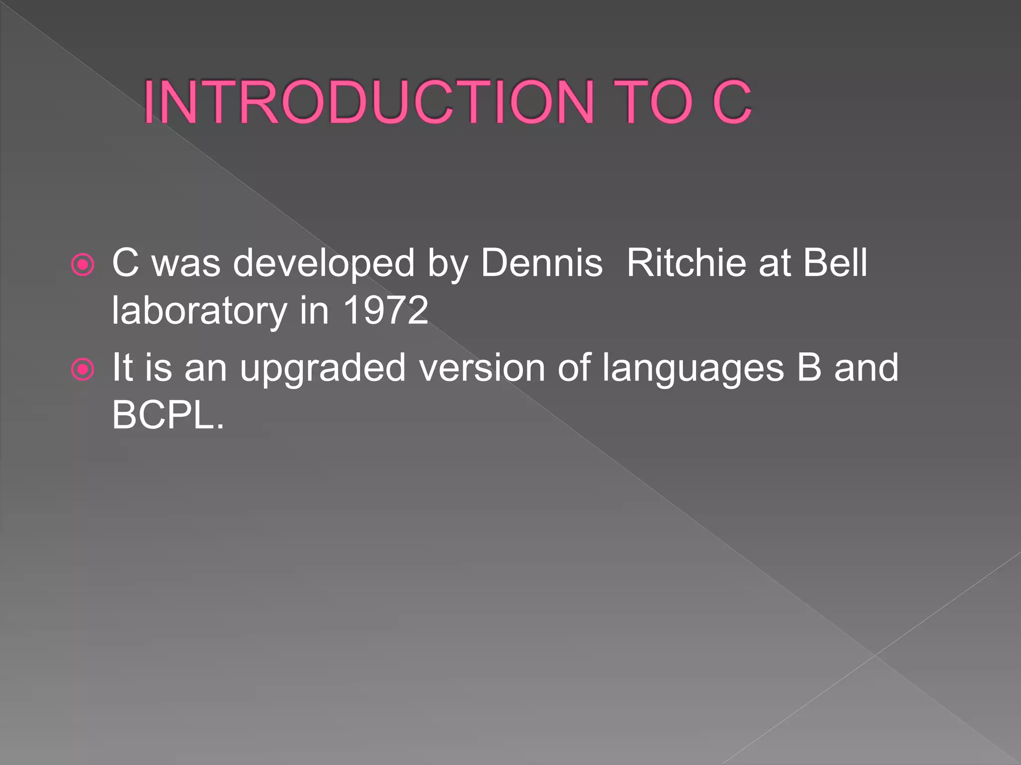 Introduction to c programming | PPTX