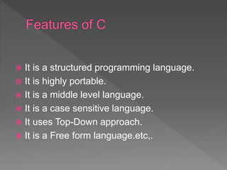 Introduction to c programming | PPTX