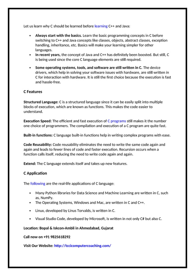 Introduction to C Programming - TCCI.doc
