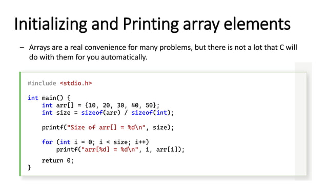 Introduction to C Programming -Lecture 3 | PPT