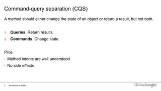 Introduction to CQRS (Command Query Responsibility Segregation) | PPT