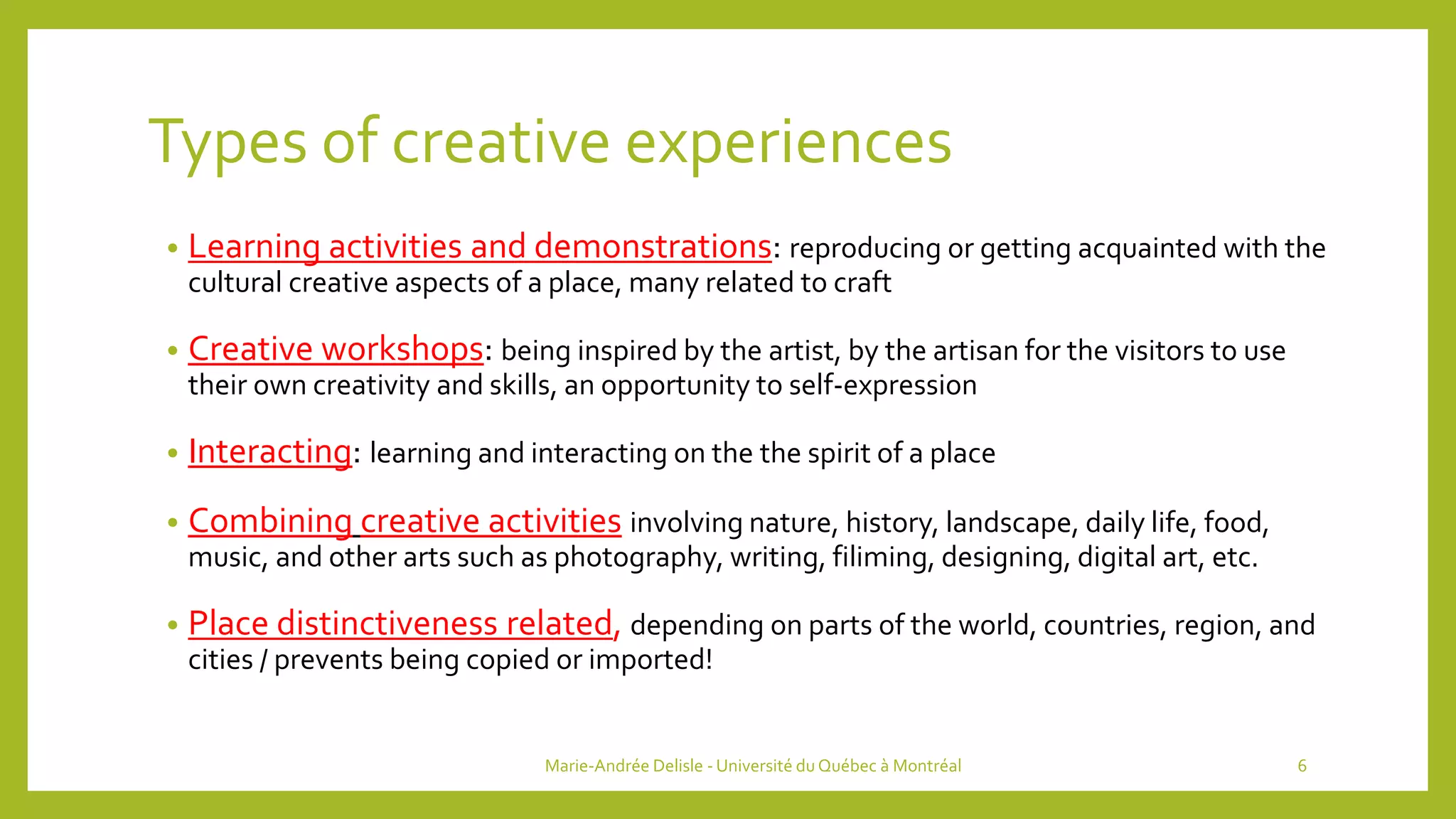 Introduction to Creative Tourism | PDF