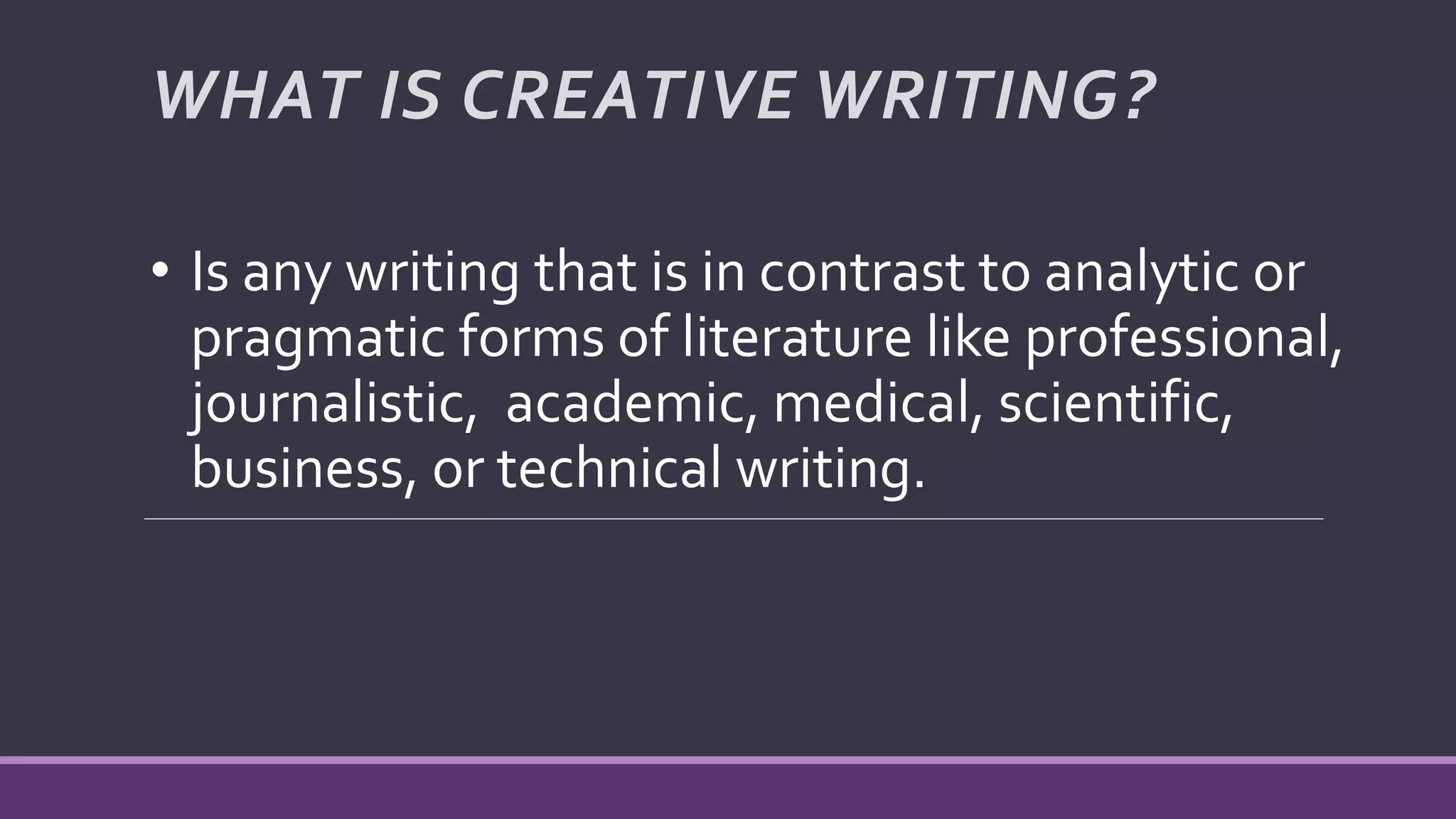 Introduction to Creative Writing | PDF