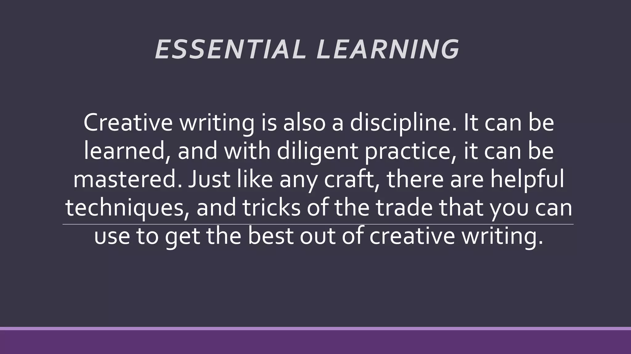 Introduction to Creative Writing | PDF
