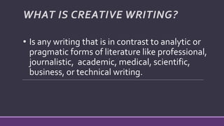 Introduction to Creative Writing | PDF