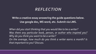 Introduction to Creative Writing | PDF