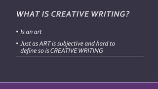 Introduction to Creative Writing | PDF