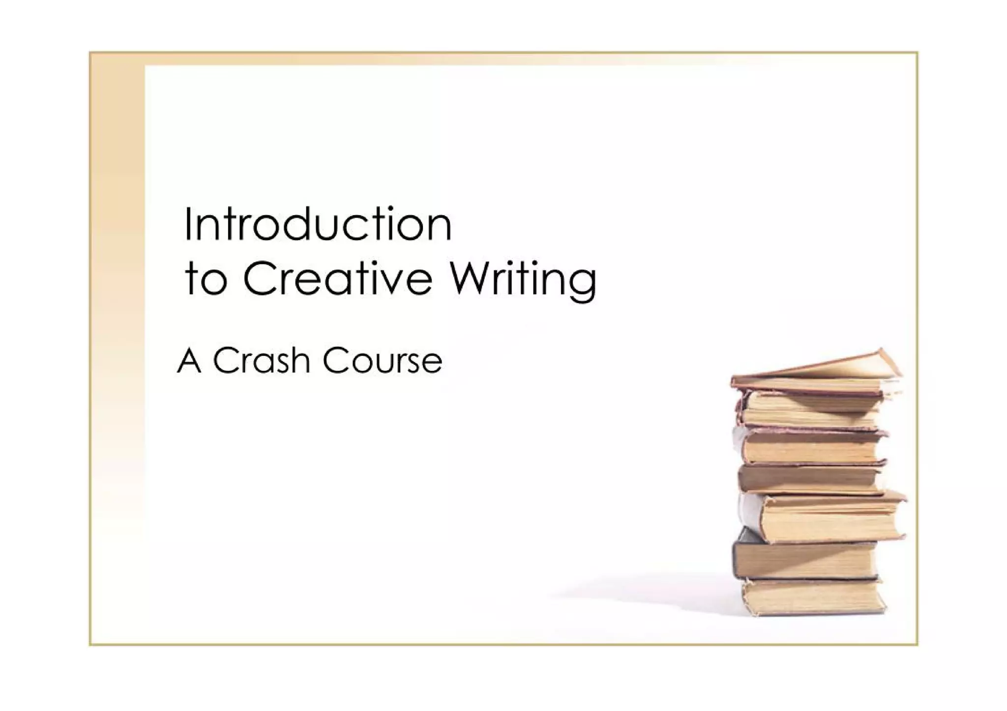 Introduction To Creative Writing | PDF