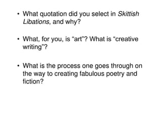 Introduction To Creative Writing | PDF