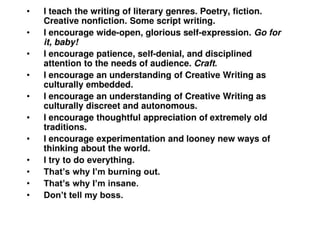 Introduction To Creative Writing | PDF