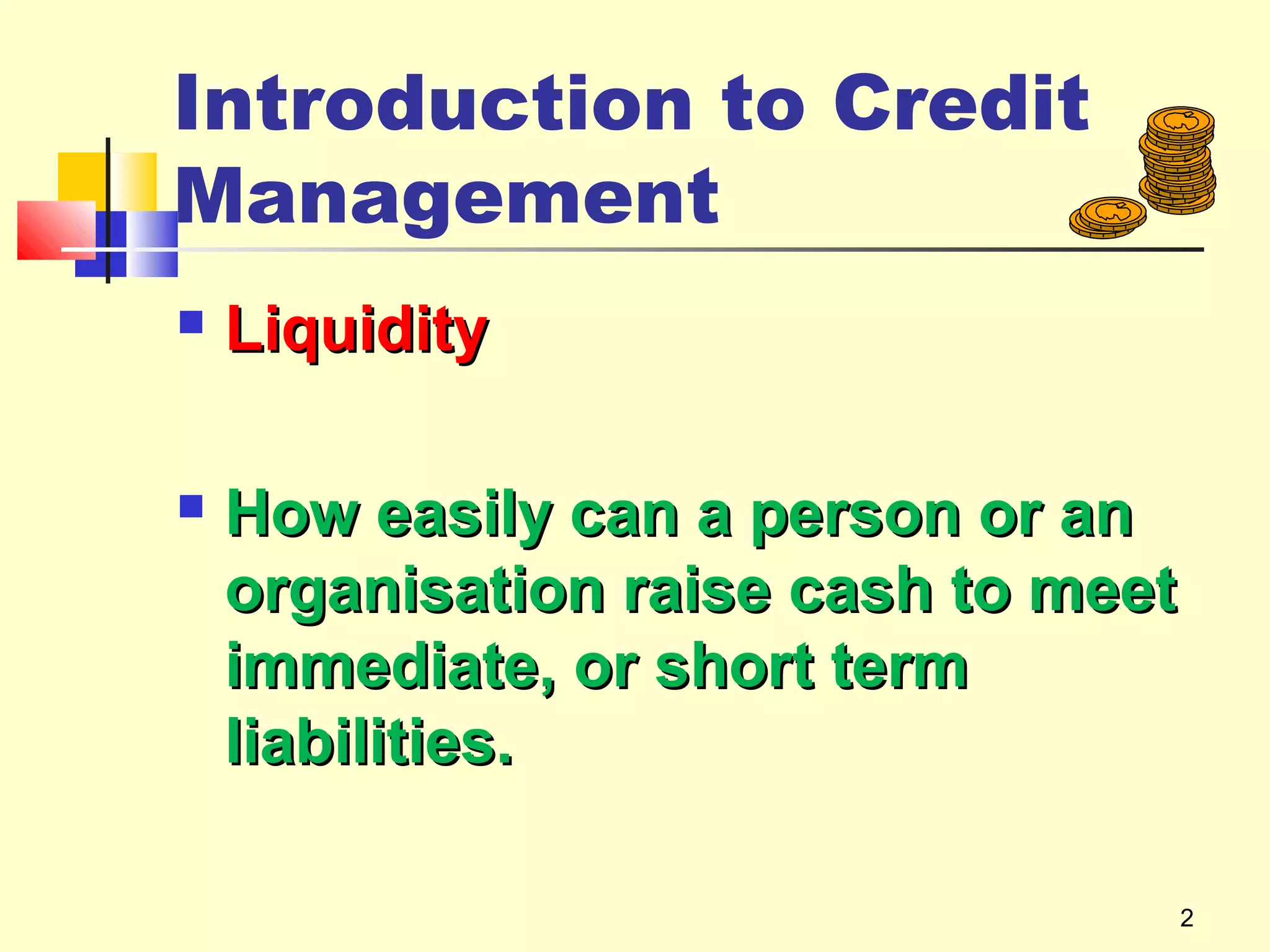 Introduction to credit control | PPT