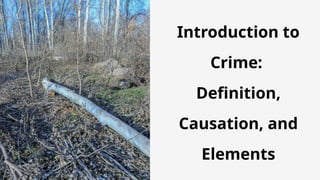 Introduction to Crime Definition, Causation, and Elements.pptx