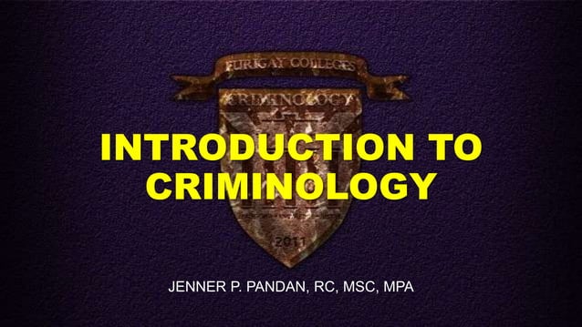 Introduction to criminology lecture 1 module 1 | PPTX | Crime & Harmful ...