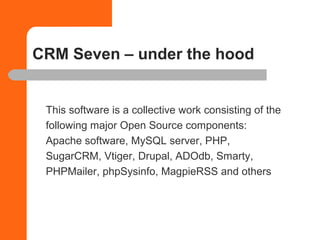 Introduction to crm seven | PPT
