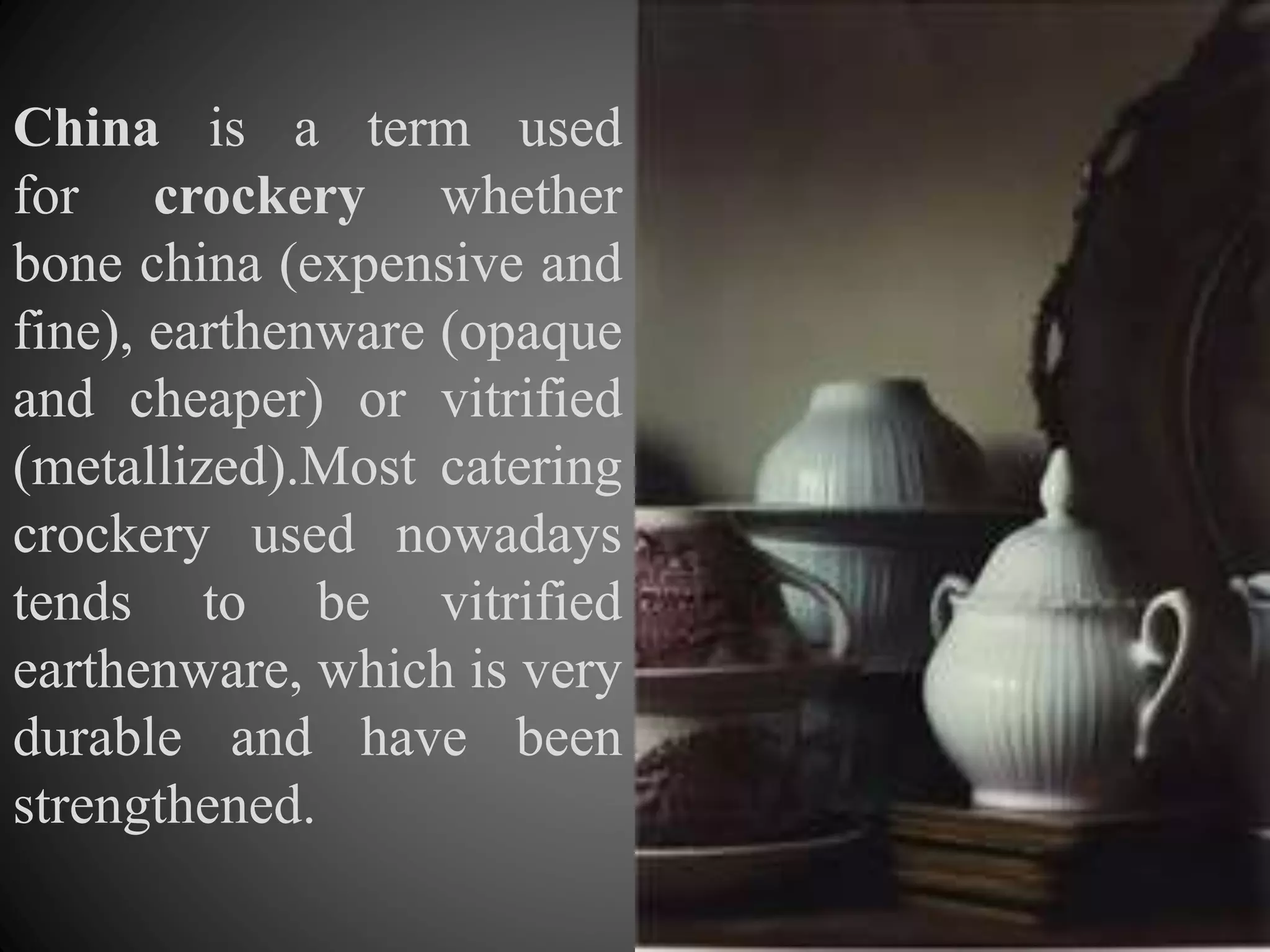 Introduction to crockery hm | PPTX