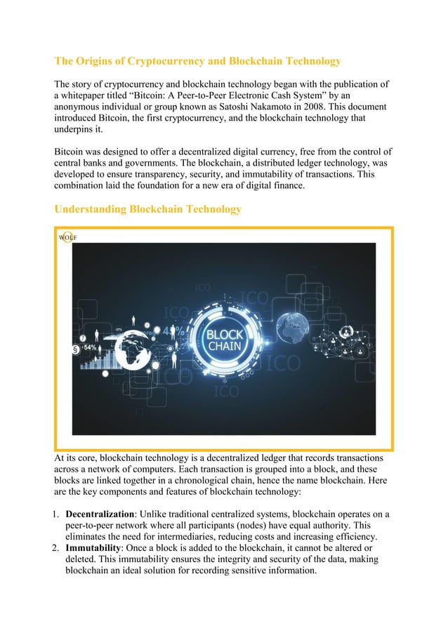 Introduction to Cryptocurrency and Blockchain Technology | Business ...