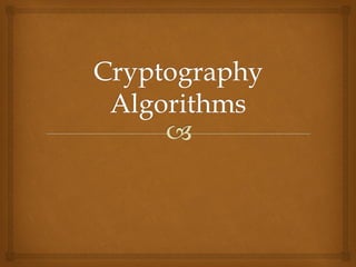 Introduction to cryptography | PPT
