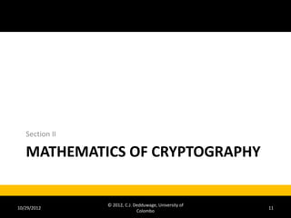 Introduction to cryptography | PDF | Information and Network Security | Computing
