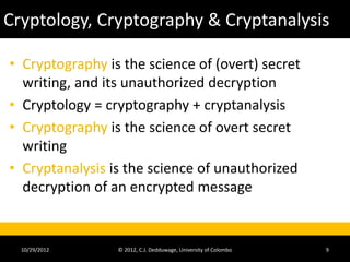 Introduction to cryptography | PDF | Information and Network Security | Computing