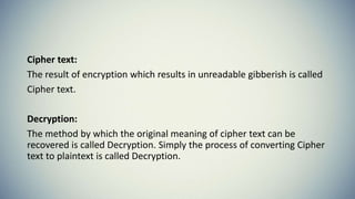 Introduction to Cryptography | PPTX
